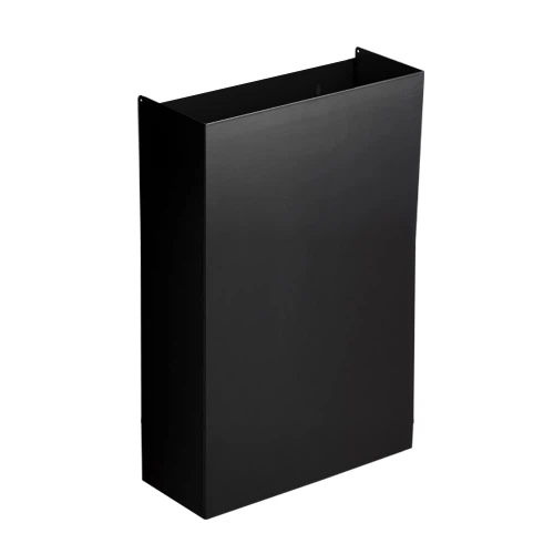 Opal Matte Black Steel Open Top Washroom Waste Bin 50L | Washroom Hub