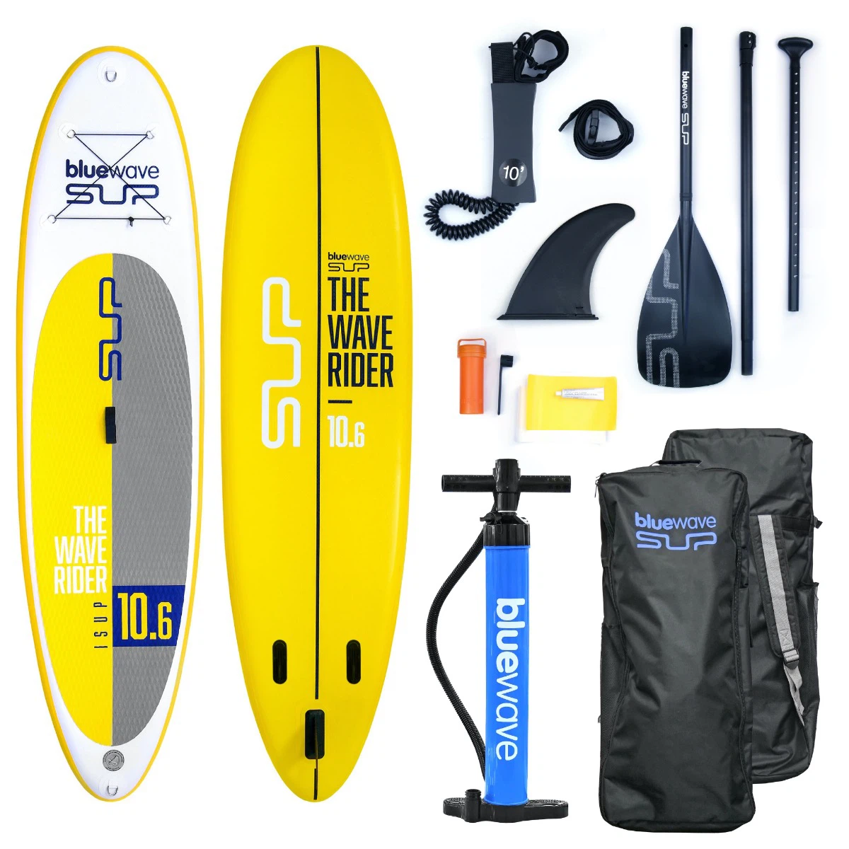Wave Rider 10'6" iSUP Inflatable Drop Stitch Paddle Board | Yellow